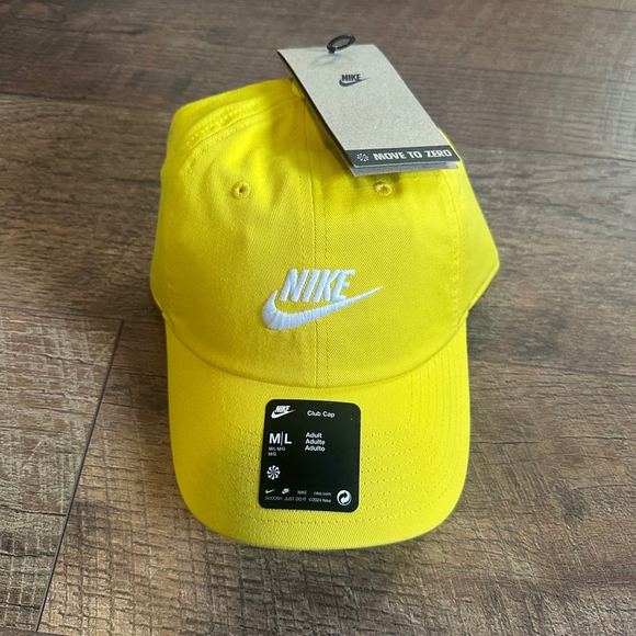 Nike | Accessories | Adult Nike Club Cap Hat Size Ml In Yellow | Poshmark